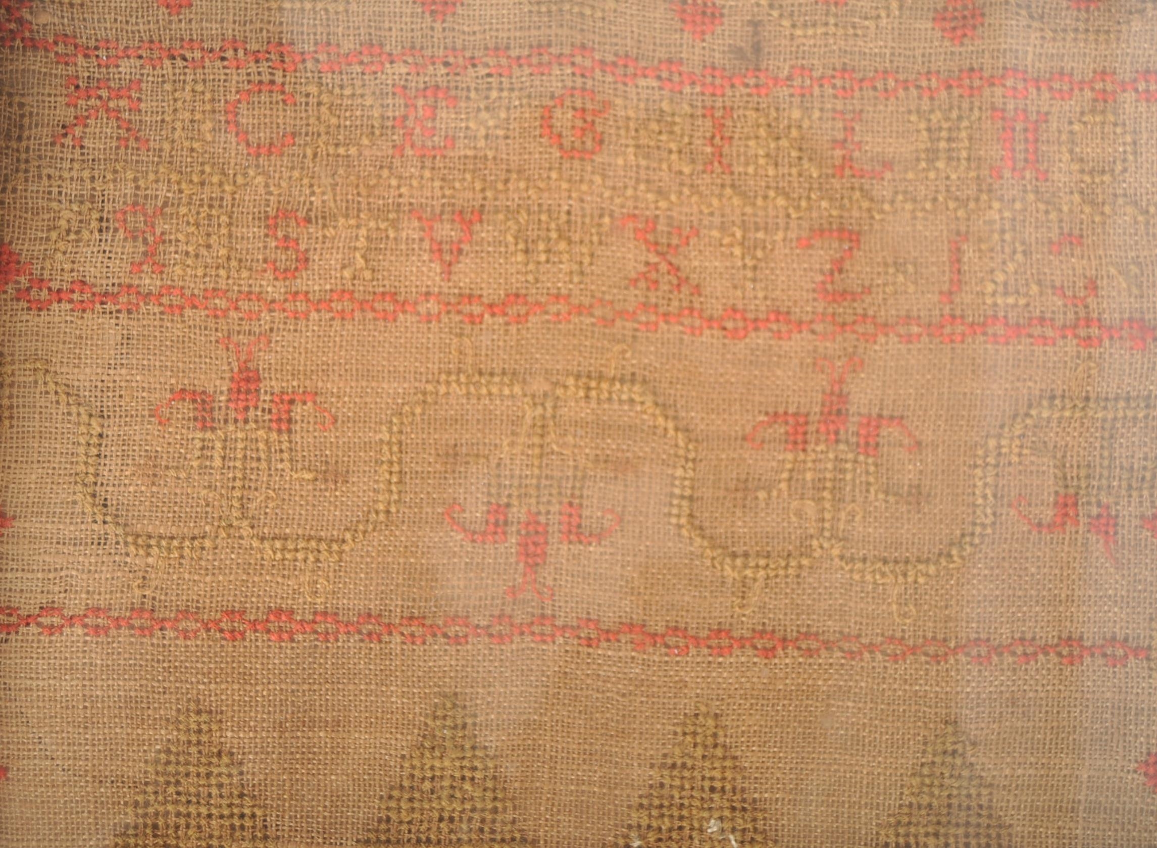 Mary Finley L. Fry | 19TH CENTURY NEEDLEPOINT SAMPLER BY MARY FINLAY ...