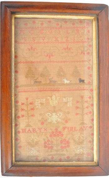 Mary Finley L. Fry | 19TH CENTURY NEEDLEPOINT SAMPLER BY MARY FINLAY ...