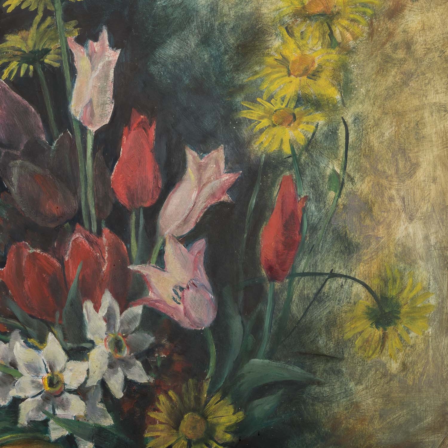 Käte Schaller-harlin | Still life with spring flowers in a glass jug | MutualArt