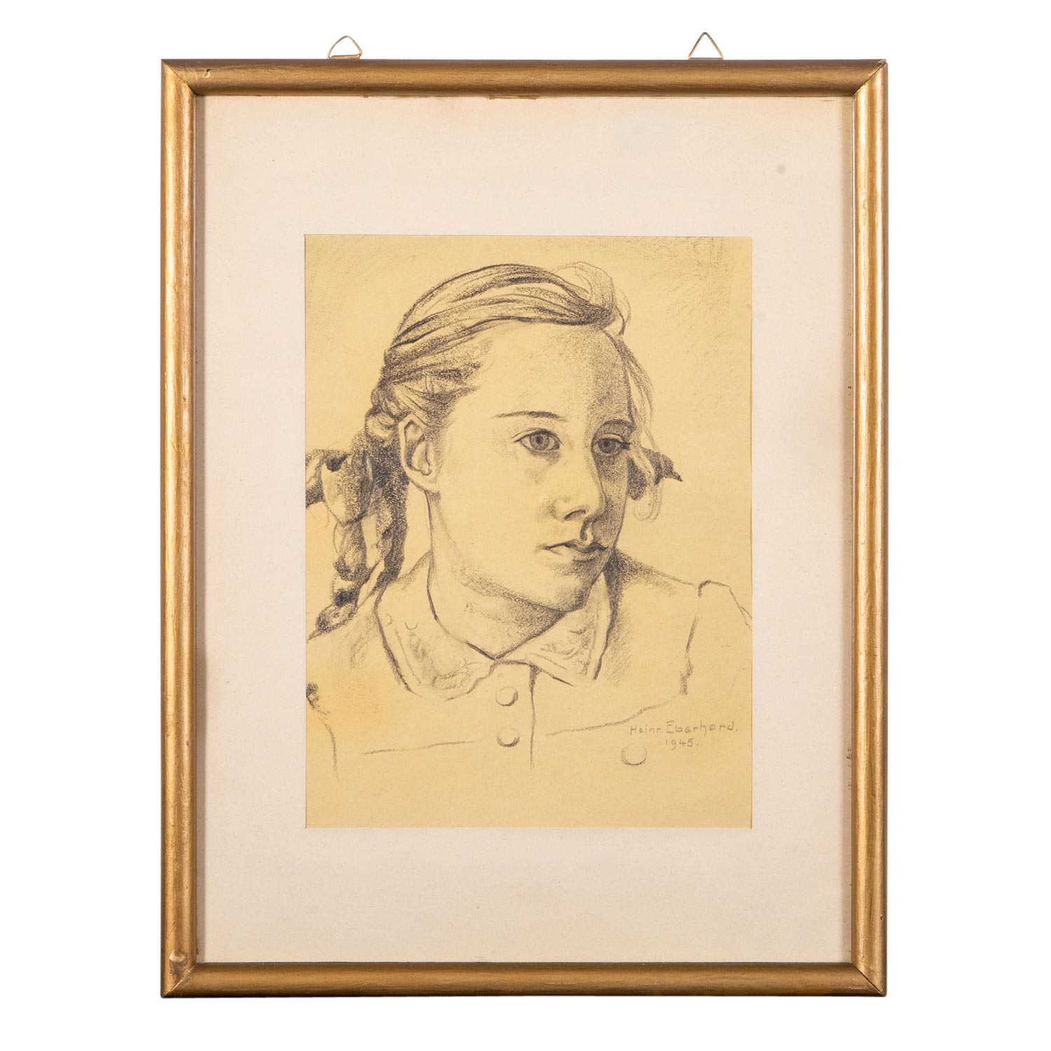 Heinrich Eberhard | Two portraits of girls (1945) | MutualArt