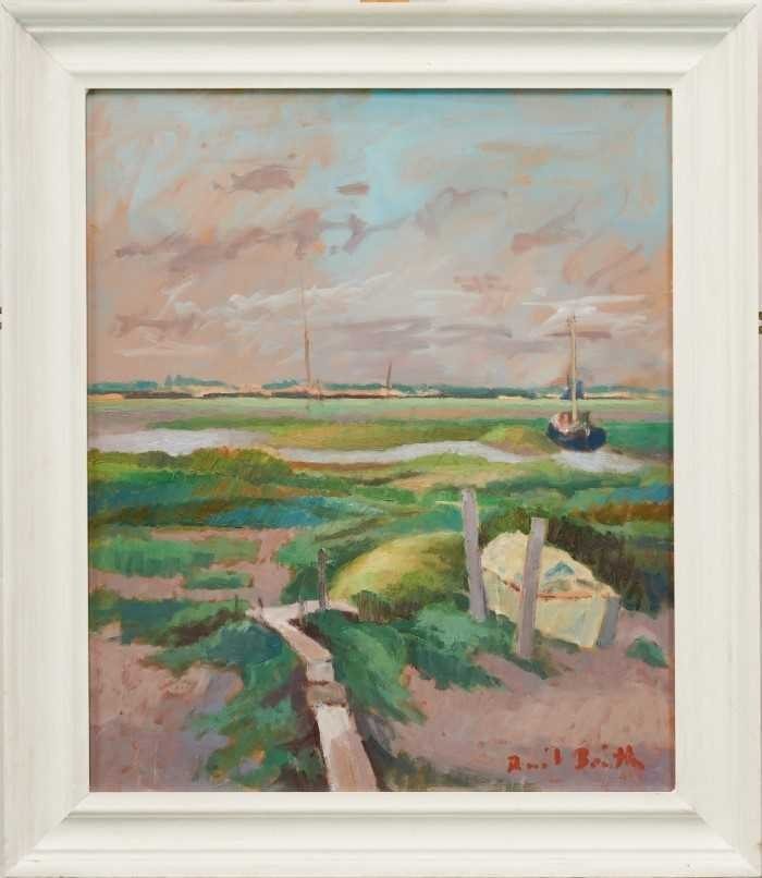 David Britton | Boats and Walkways at Tollesbury | MutualArt
