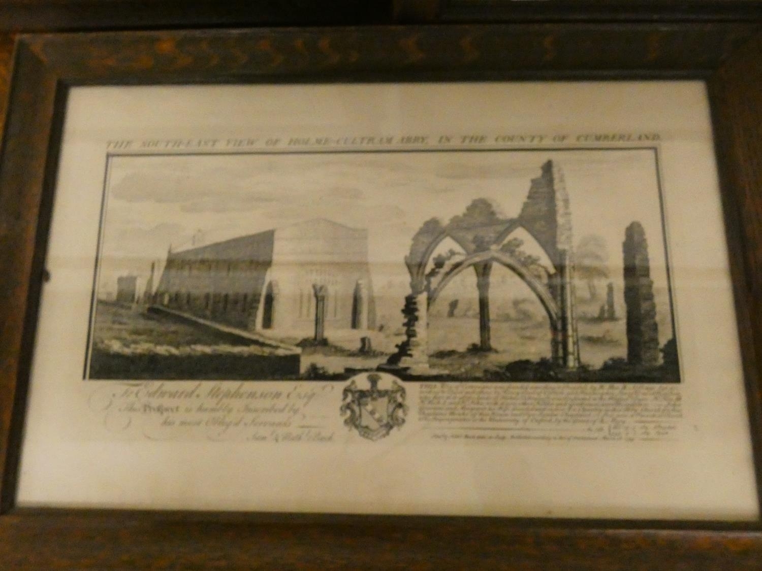 Samuel Buck | Set of six oak framed engravings of castles and abbeys of ...