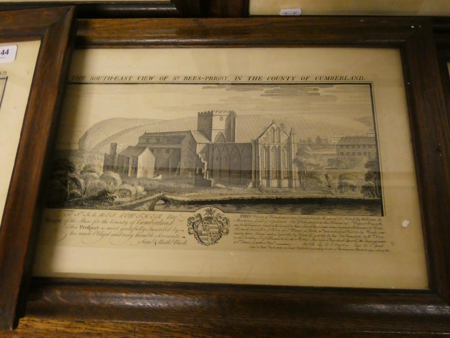 Samuel Buck | Set of six oak framed engravings of castles and abbeys of ...