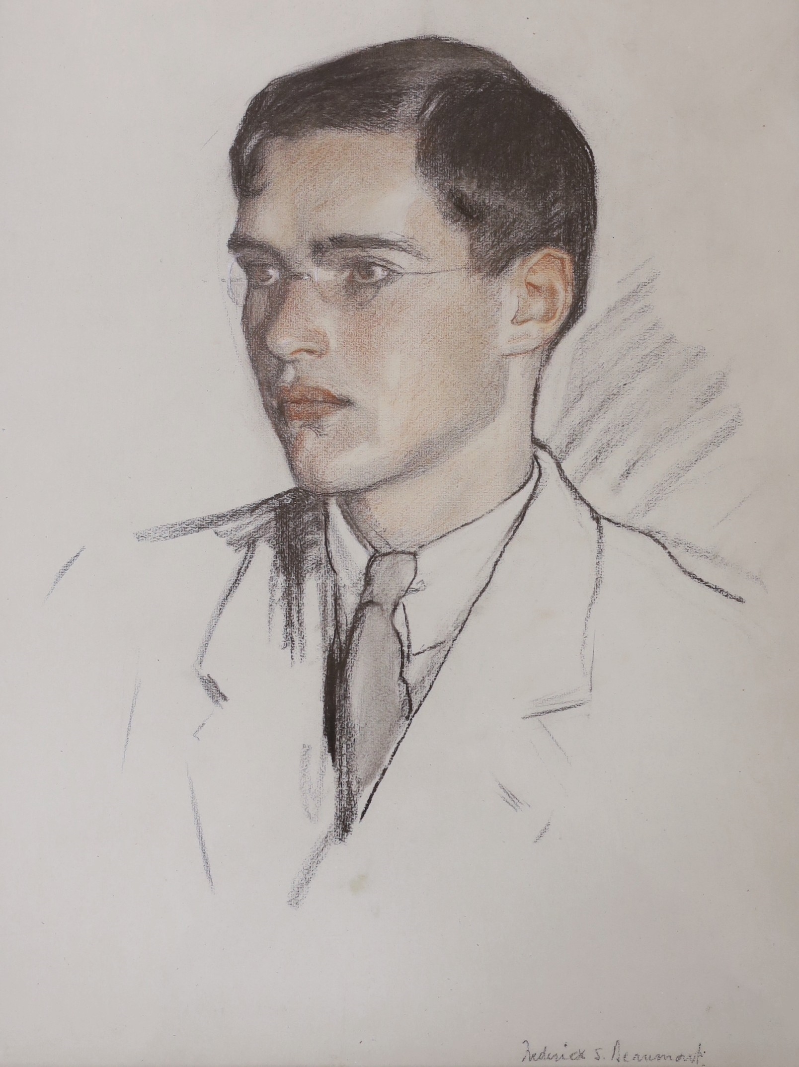 Frederick Samuel Beaumont | pastel sketches two portrait studies ...
