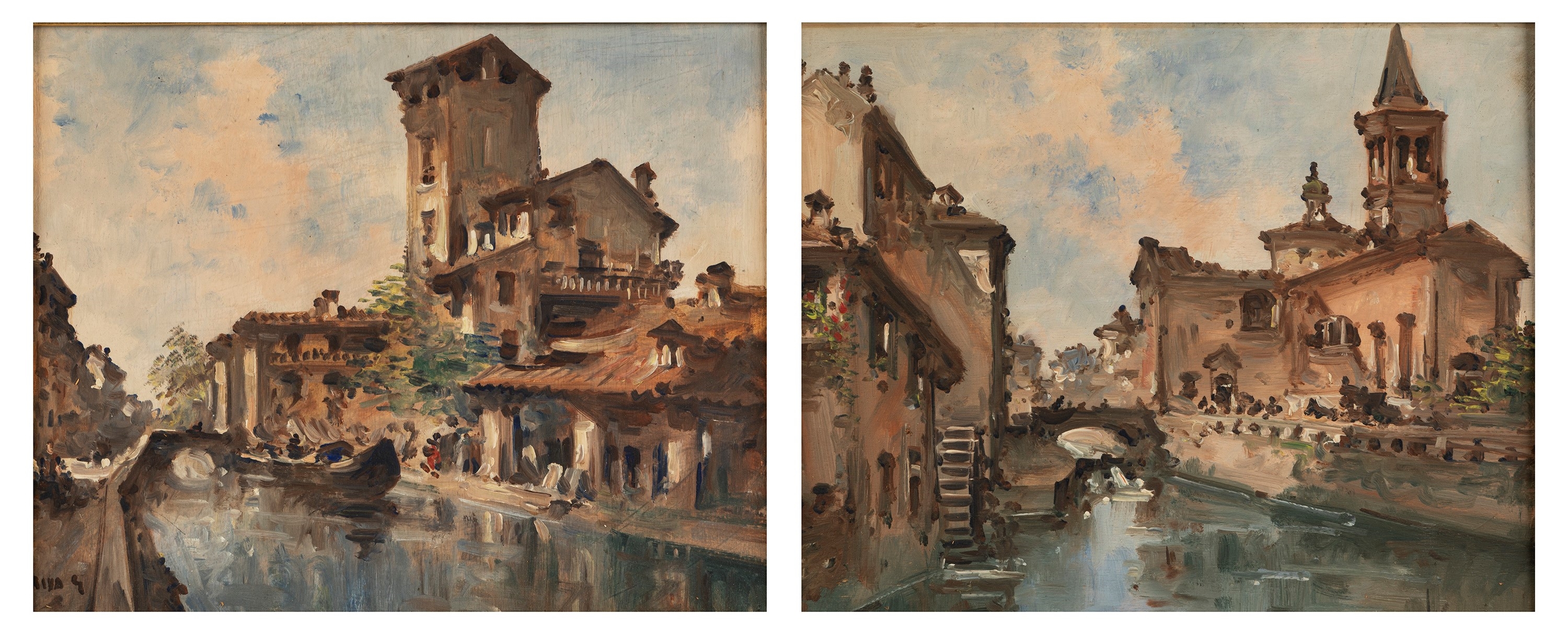 Giovanni Riva | Views of the Navigli in Milan | MutualArt