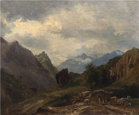 Giuseppe Haimann | Alpine pasture | MutualArt