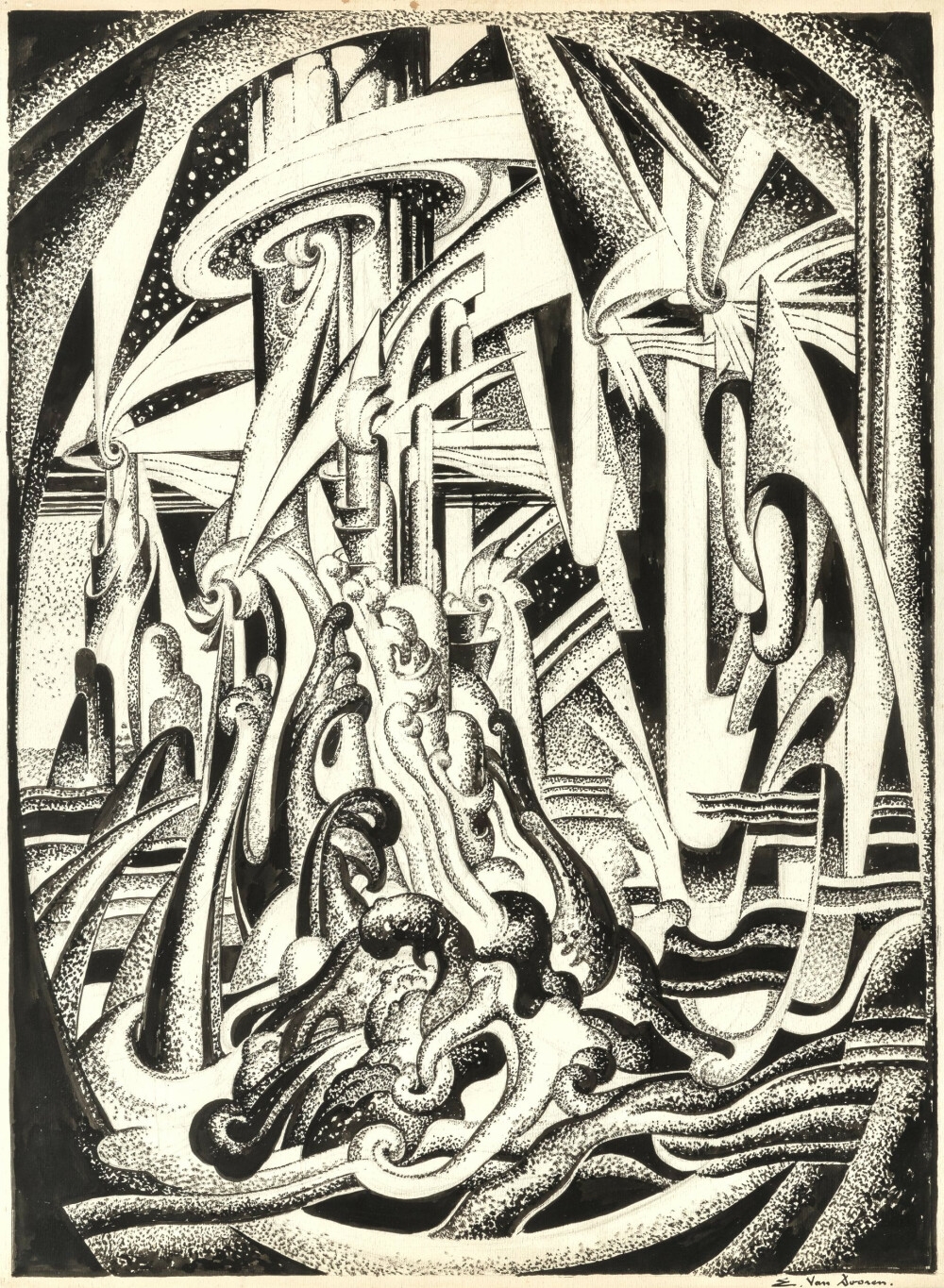 Edmond van Dooren | Futurism (1919) | MutualArt