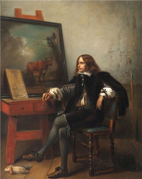 Jozef Cornelius Correns | Paulus Potter in his studio | MutualArt