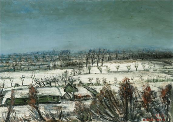 Albert Servaes | Snowy landscape (1925) | MutualArt