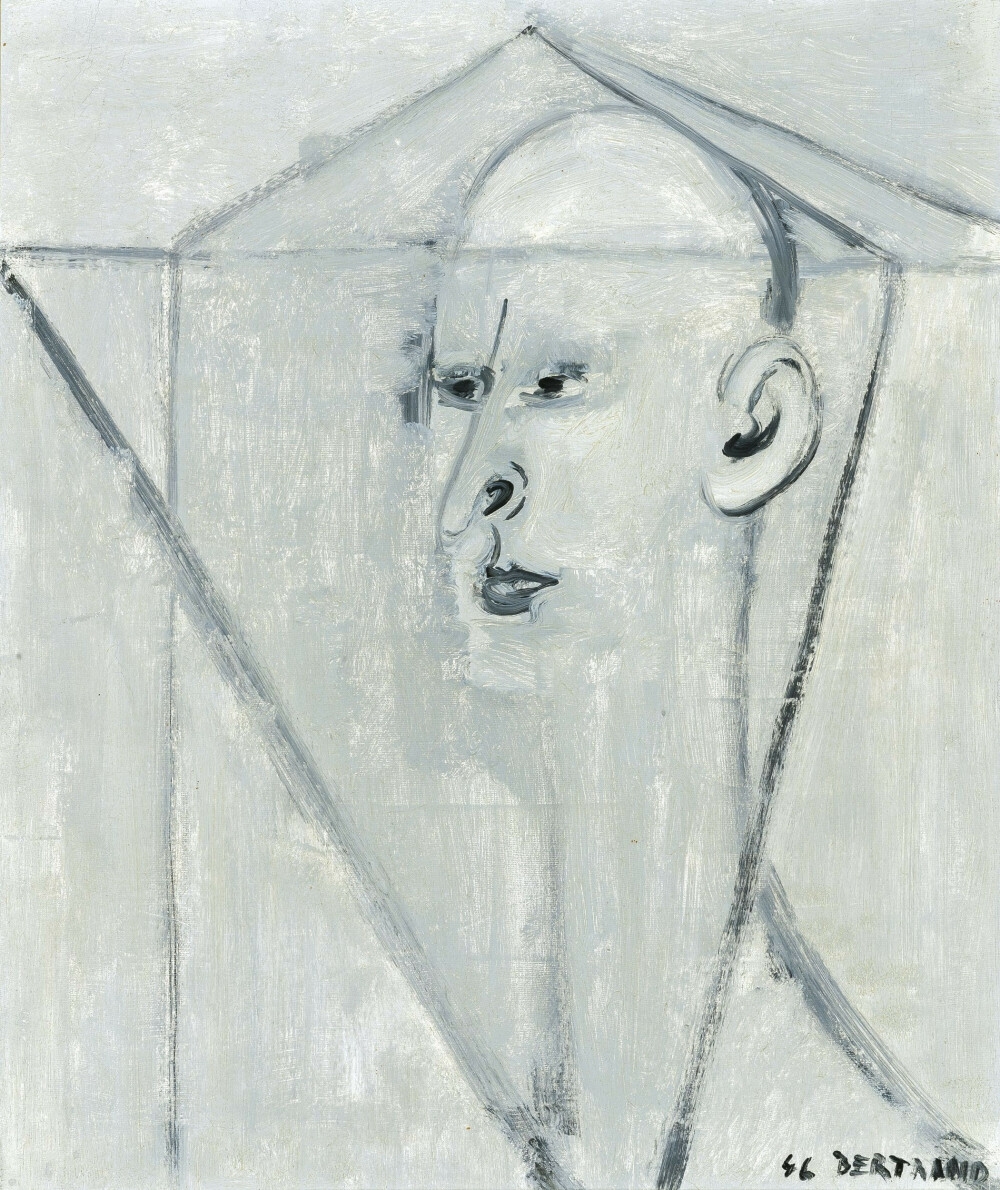 Gaston Bertrand | Petit autoportrait en blanc (1946) | MutualArt