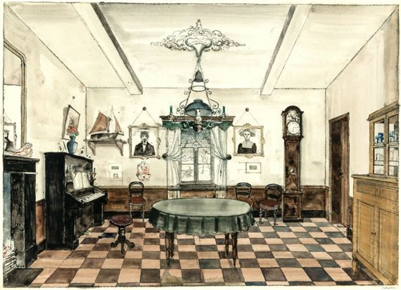 Paul Delvaux | Interior (1936) | MutualArt