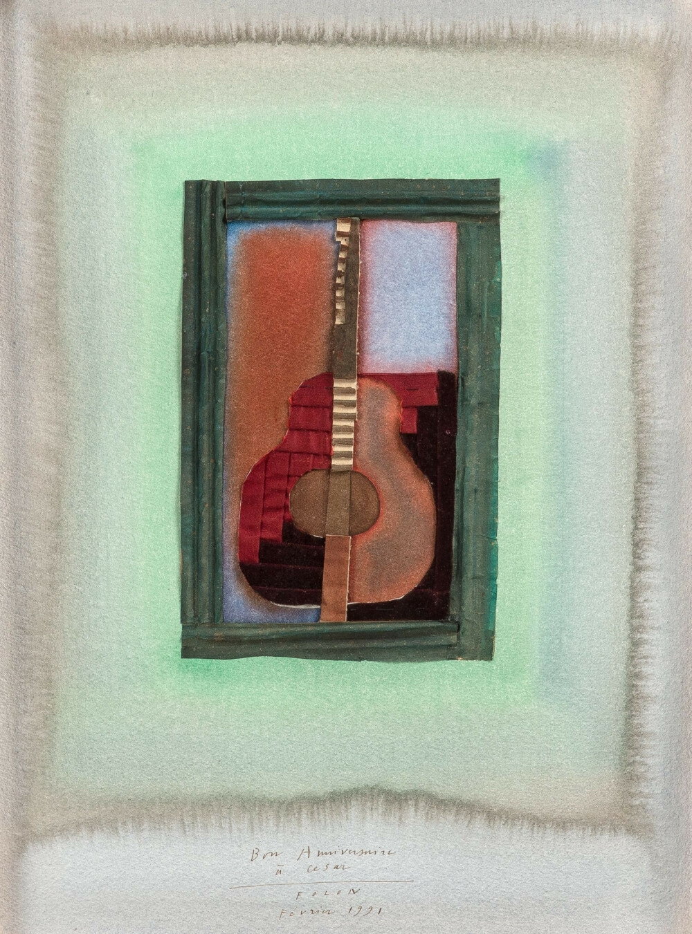 Jean-Michel Folon | Guitare (1991) | MutualArt