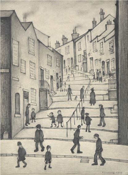 Laurence Stephen Lowry | The Stepped Street (1929) | MutualArt