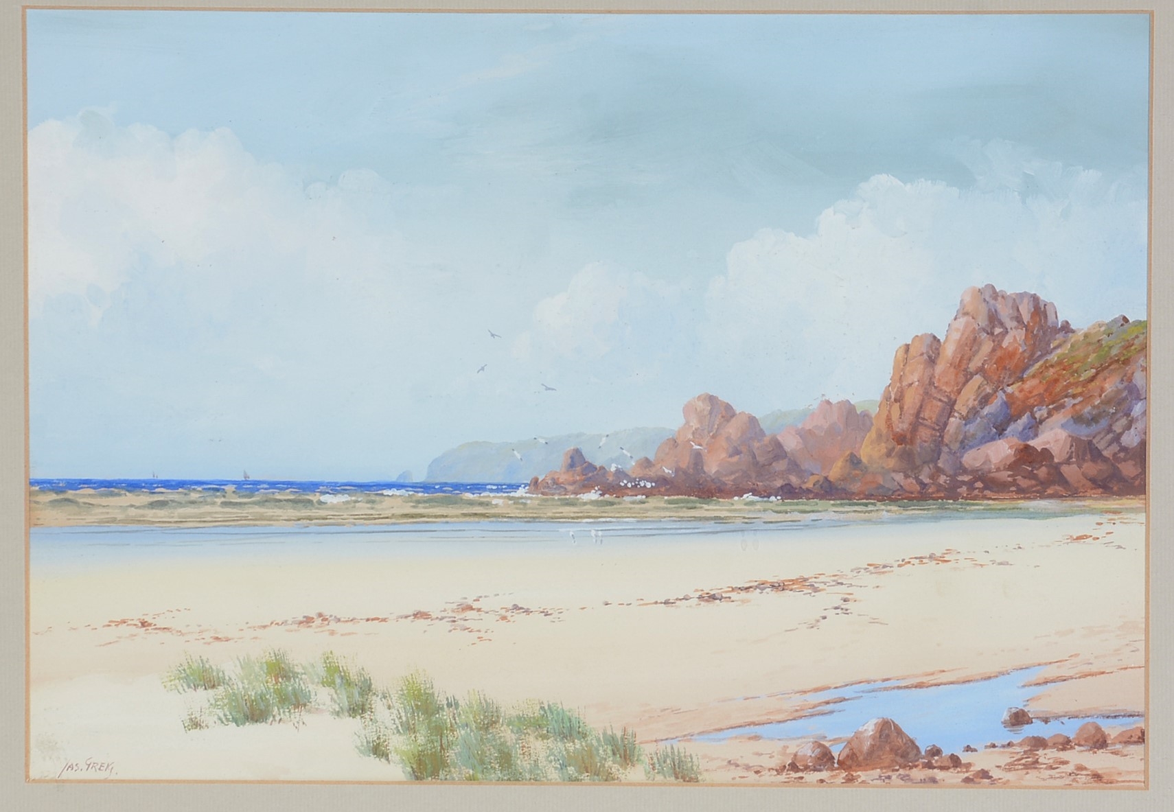 James Greig | A pair of luminous seascapes | MutualArt