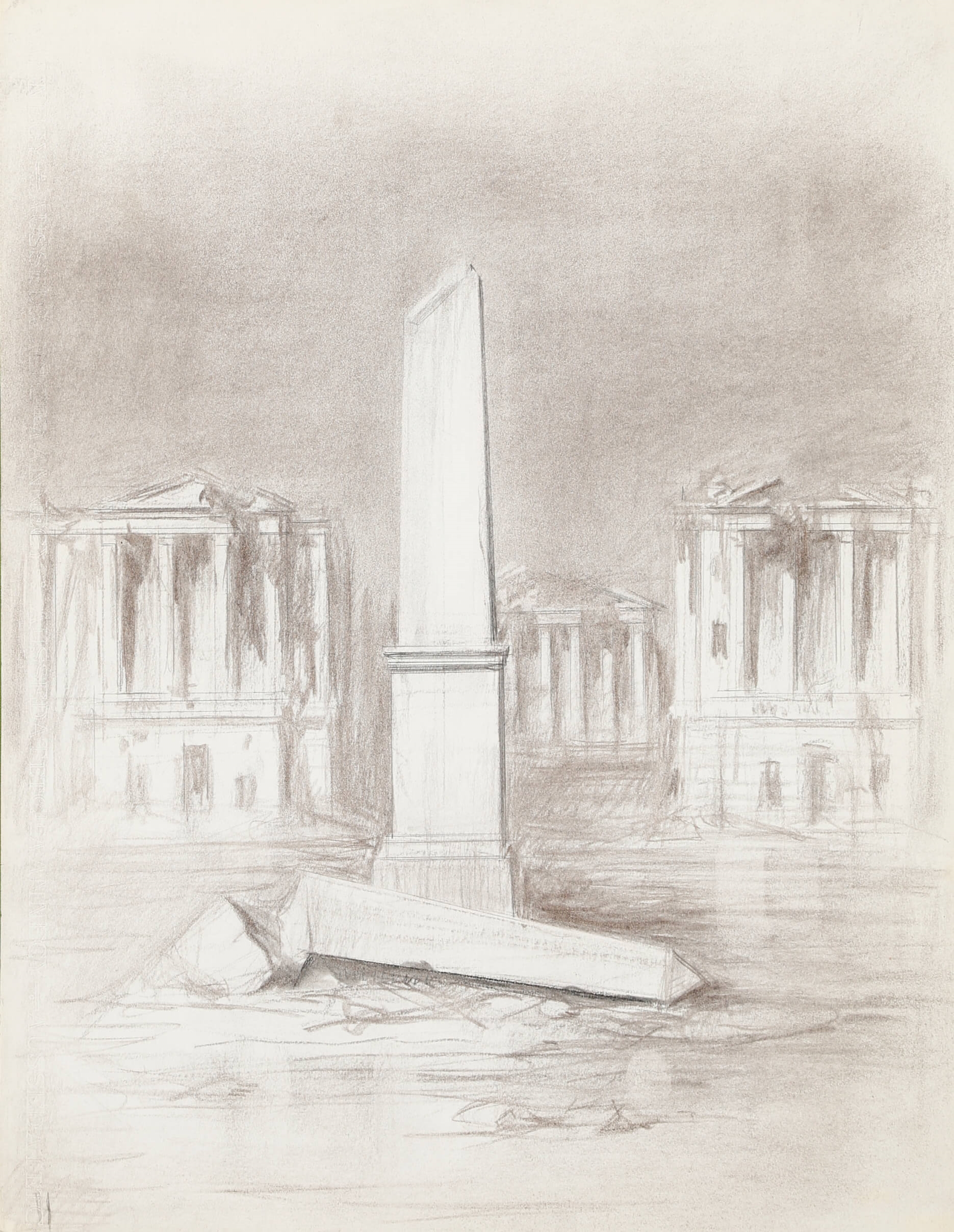 Paul Mantes | Etude de Paris en ruines - Place de la Concorde | MutualArt