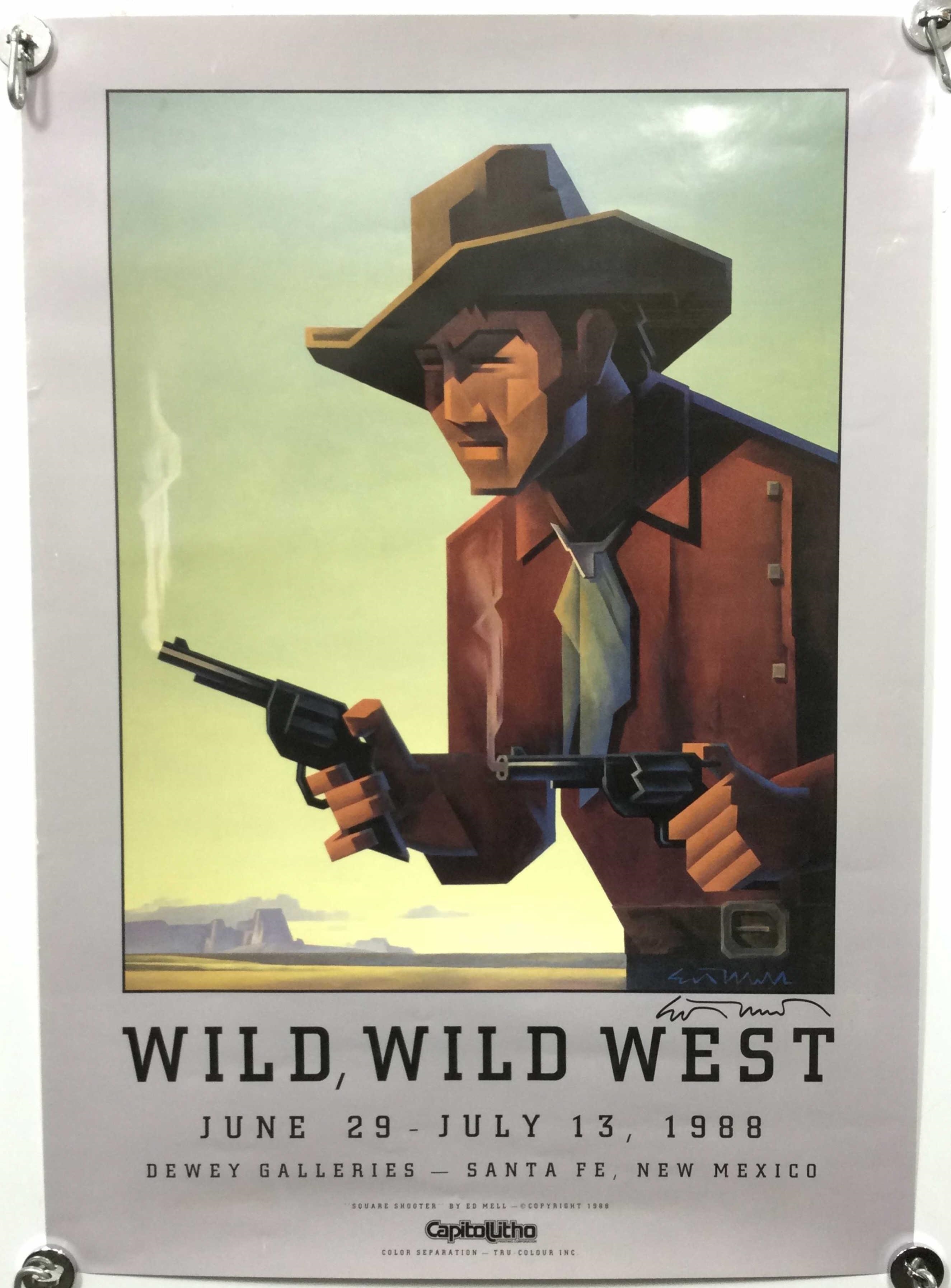 Ed Mell | Ed Mell Signed Wild Wild West Poster | MutualArt