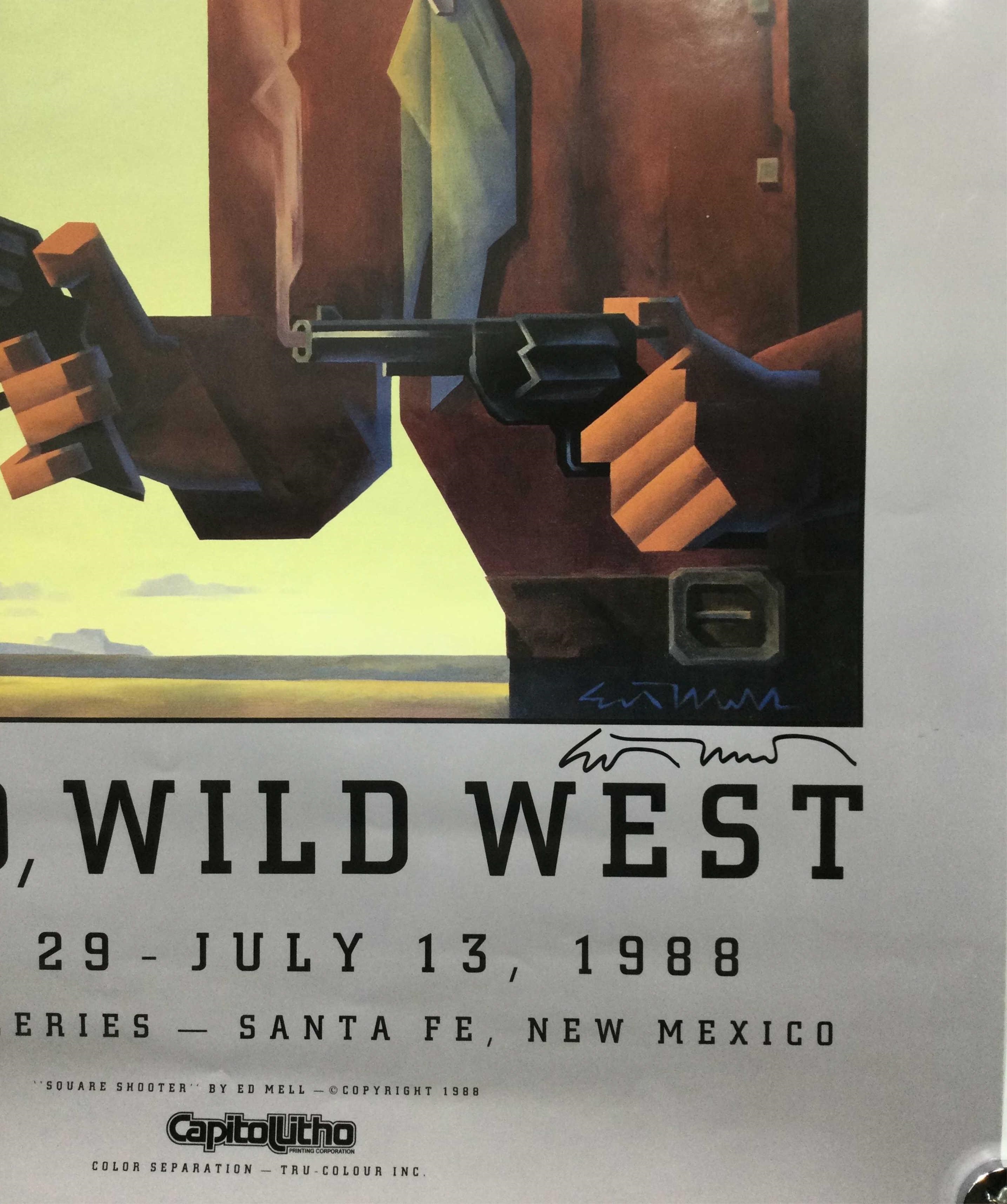 Ed Mell | Ed Mell Signed Wild Wild West Poster | MutualArt