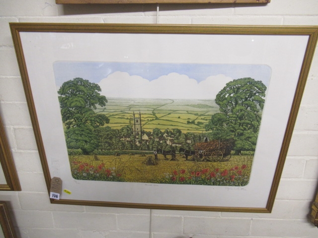 Stephen Whittle | FRAMED LIMITED EDITION ETCHING HARVEST TIME BY STEVEN ...