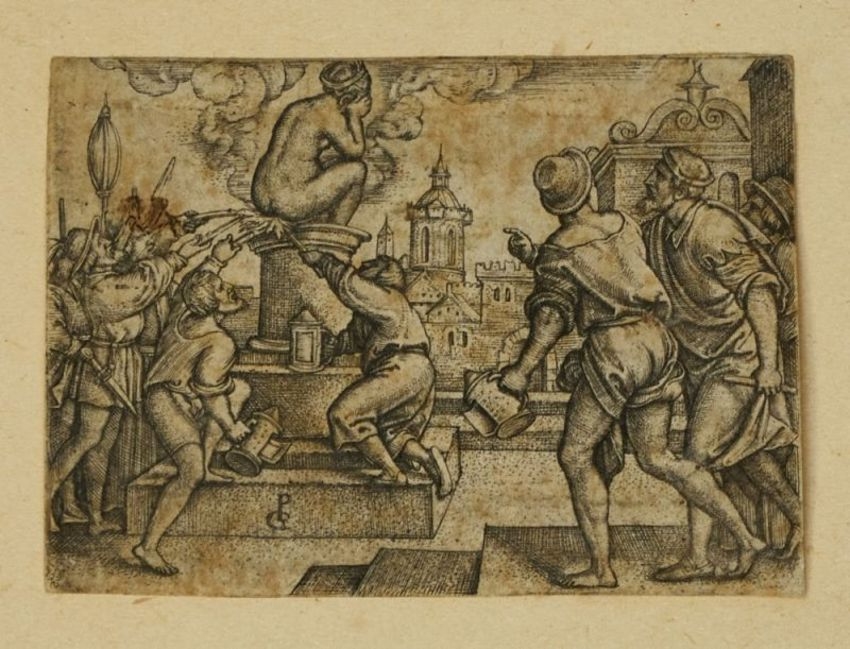 Georg Pencz | Die Kurtisane auf dem Scheiterhaufen | MutualArt
