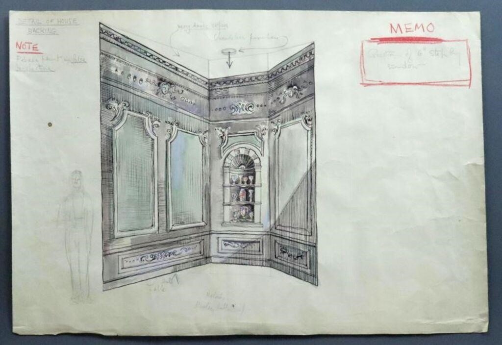 Cecil Beaton | 3 set designs for The Chalk Garden - Enid Bagnold ...