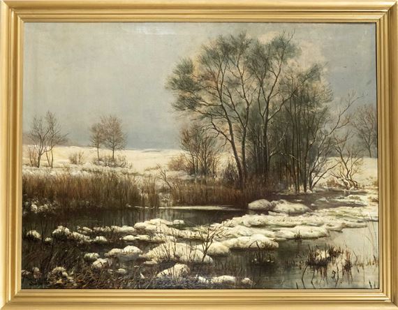 Ottmar Hendschel | Winter landscape (1908) | MutualArt