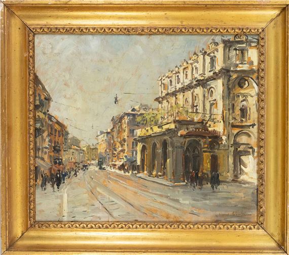 Giovanni Colombo da Busnago | impressionistic street view | MutualArt