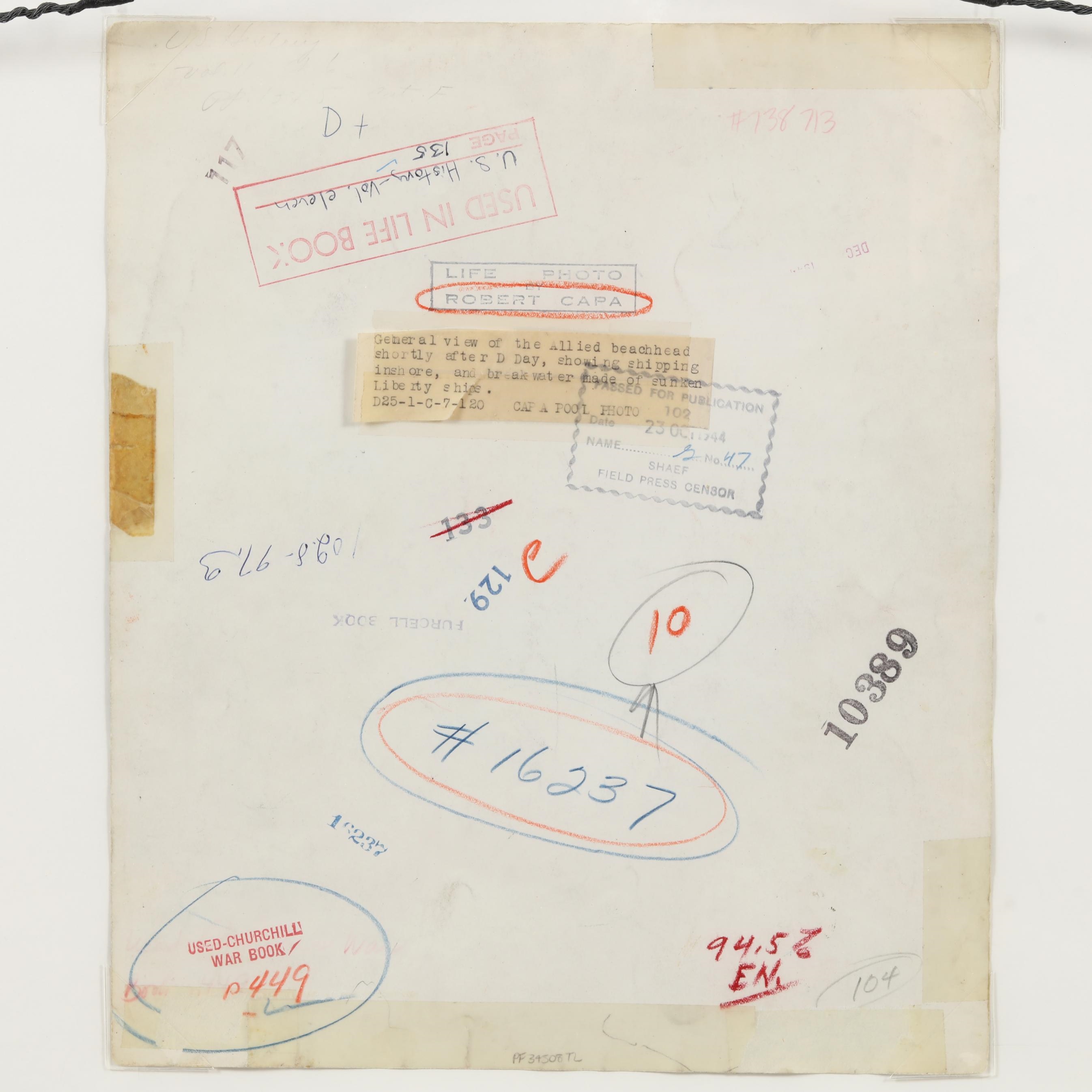 Robert Capa | Original 1944 LIFE Print of D-Day's Aftermath | MutualArt