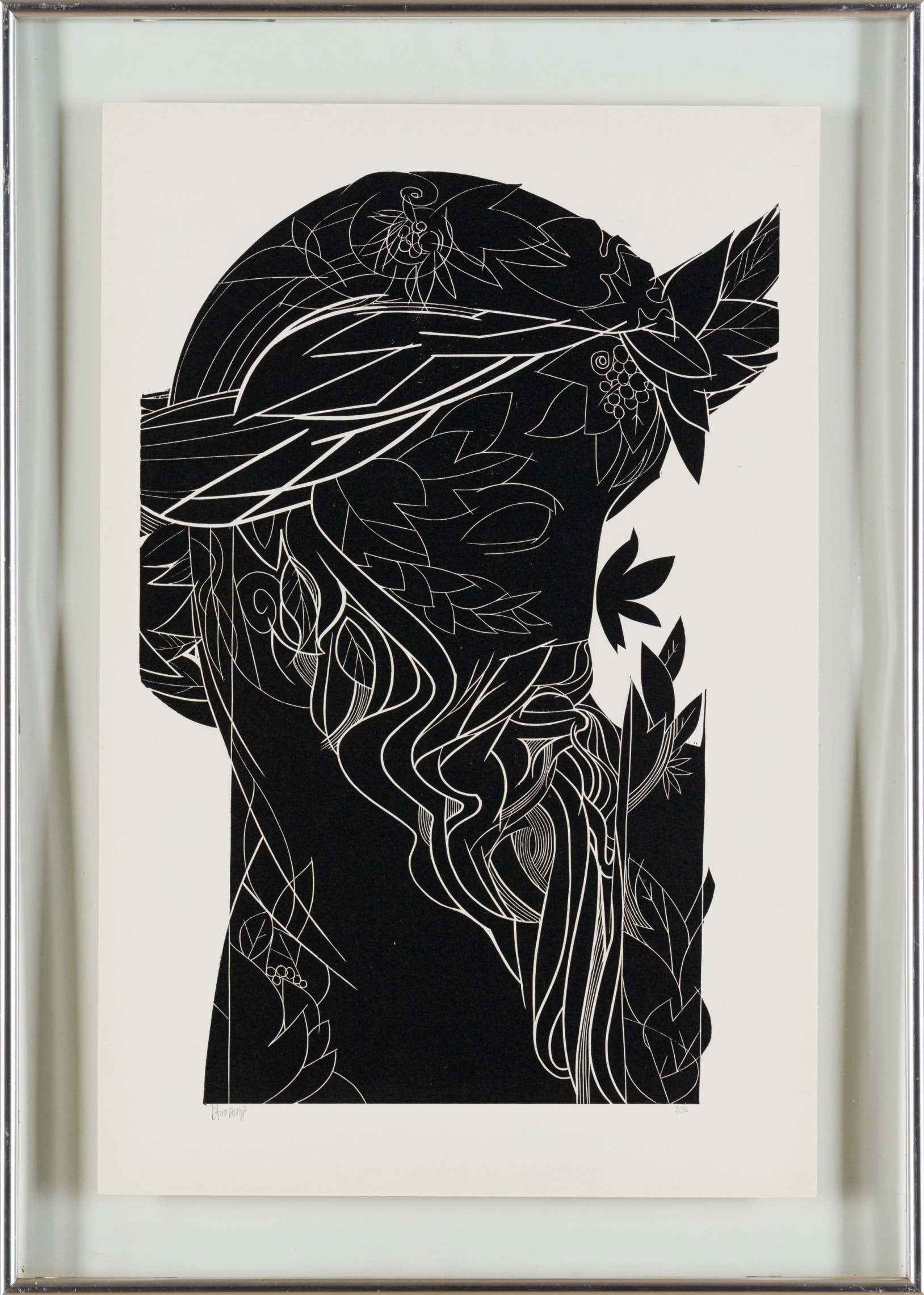 Raymond Andrews | Profile with Laurel Wreath | MutualArt