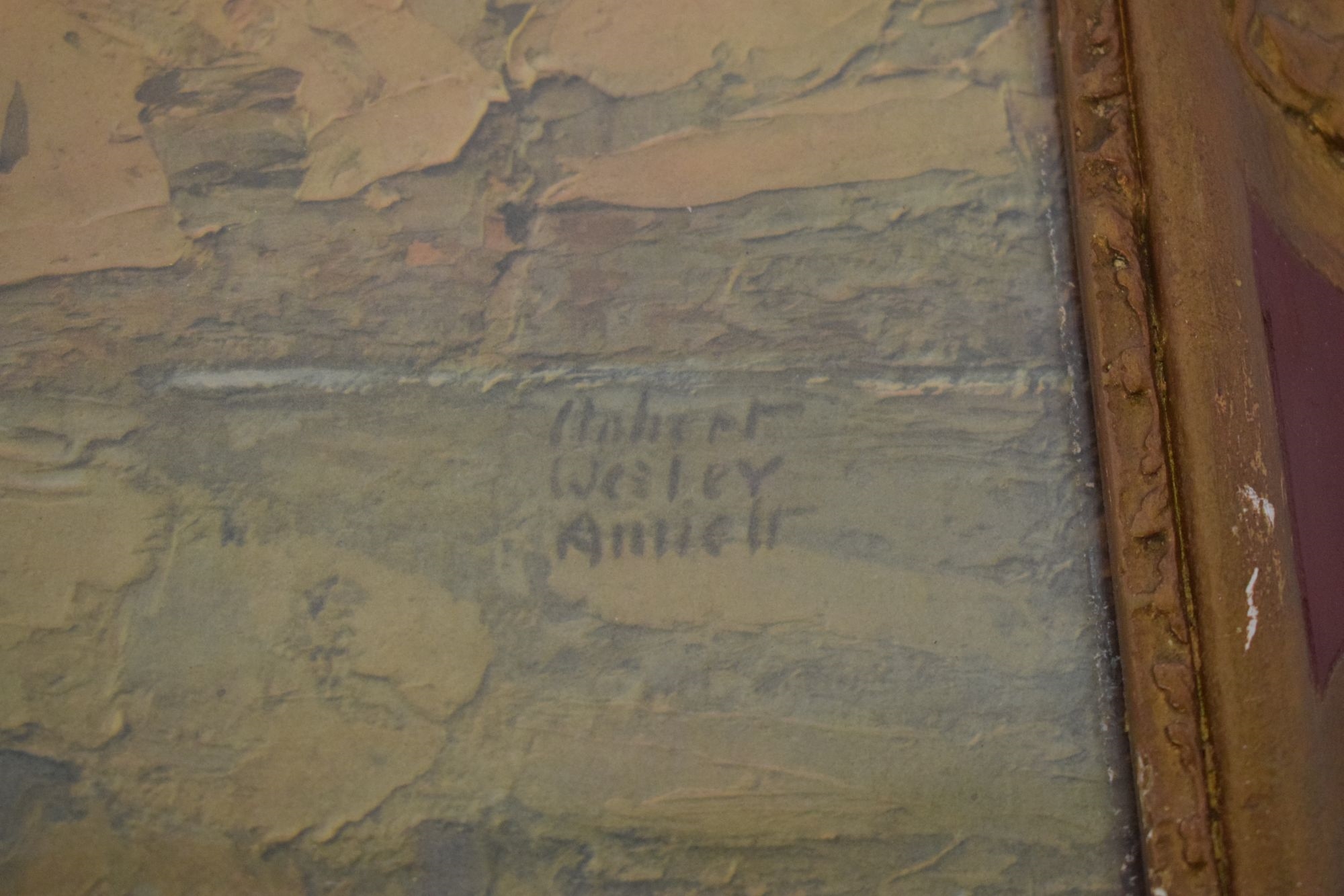 Robert Wesley Amick | Native American Indian in a canoe | MutualArt