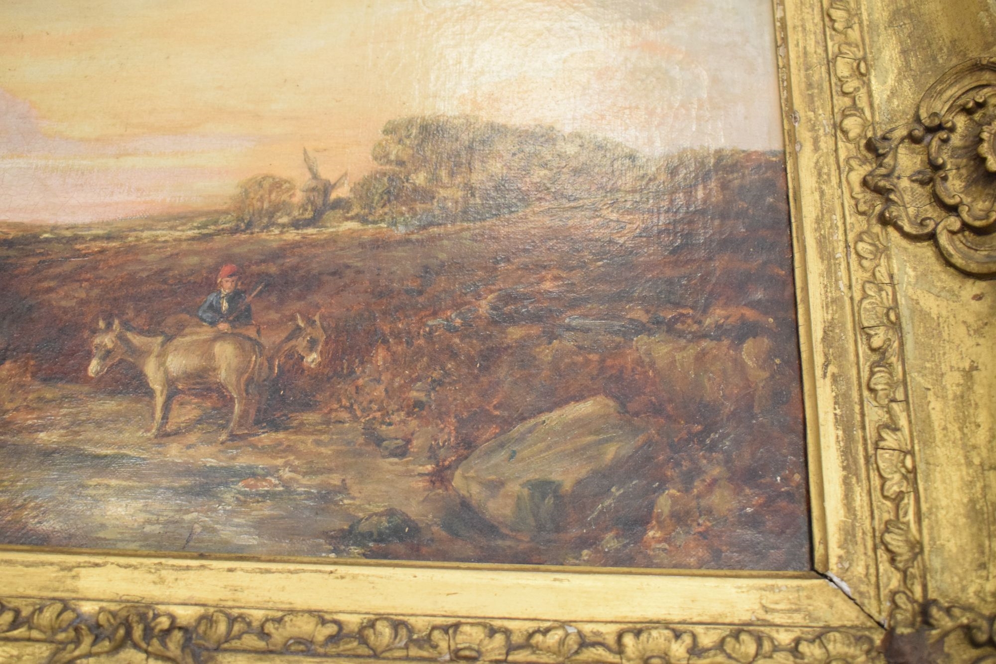 George F. Harris | Landscape with boy and donkeys | MutualArt