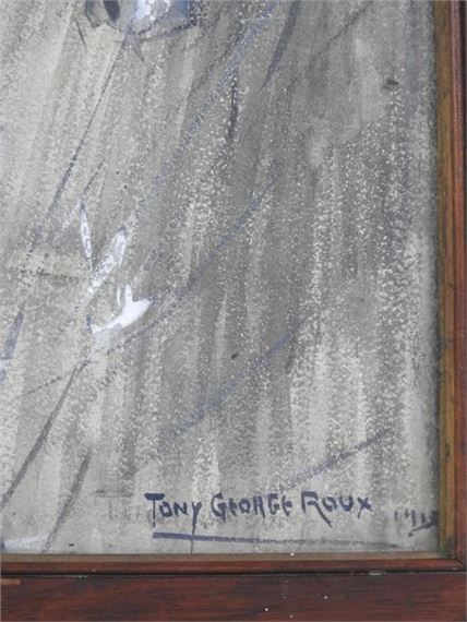 Tony Georges Roux | Motorcyclist at speed, leaving the Trenches (1918 ...