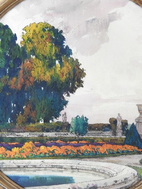 Tony Georges Roux | View of the gardens of Versailles (1939) | MutualArt