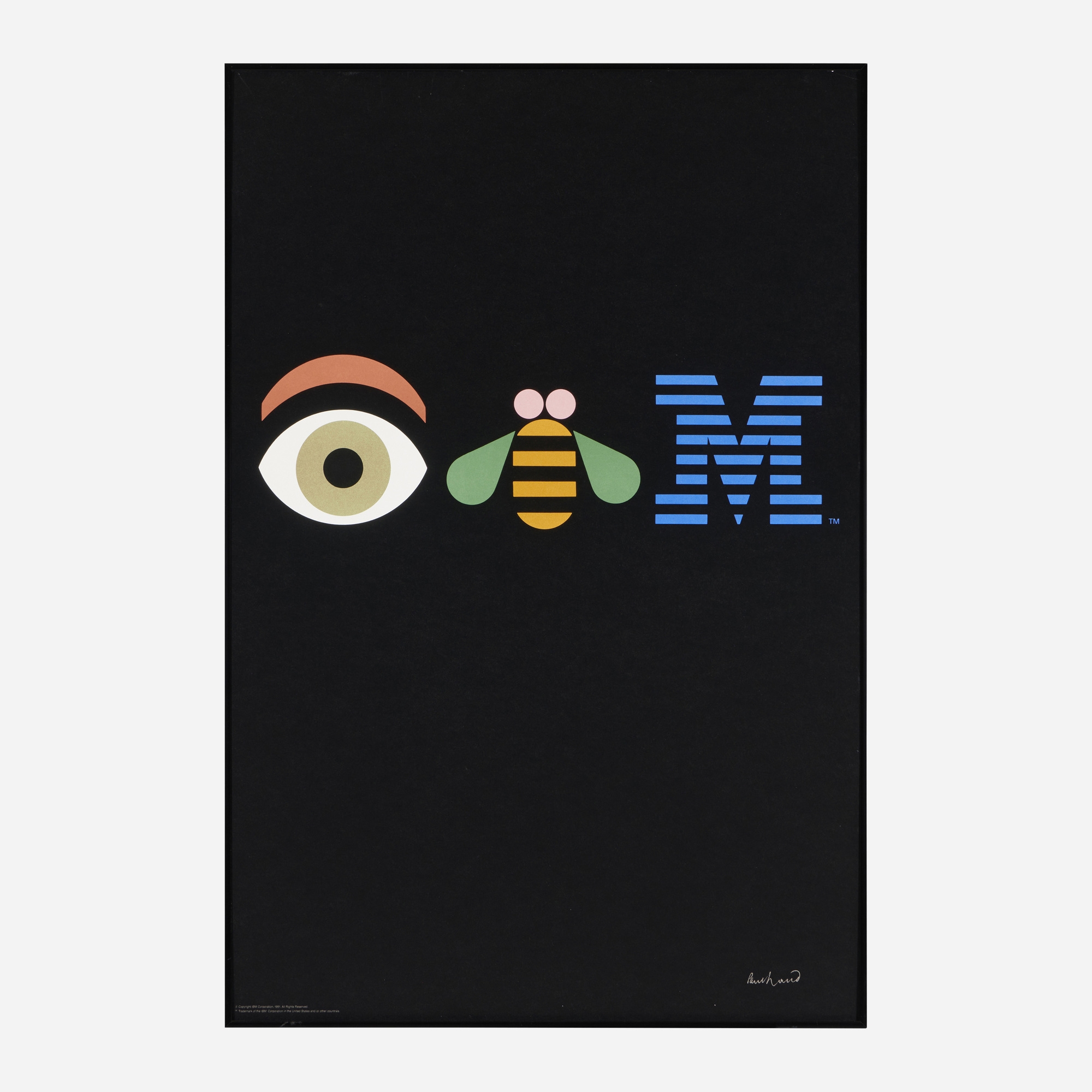 Paul Rand | Eye-Bee-M Rebus poster (1991) | MutualArt
