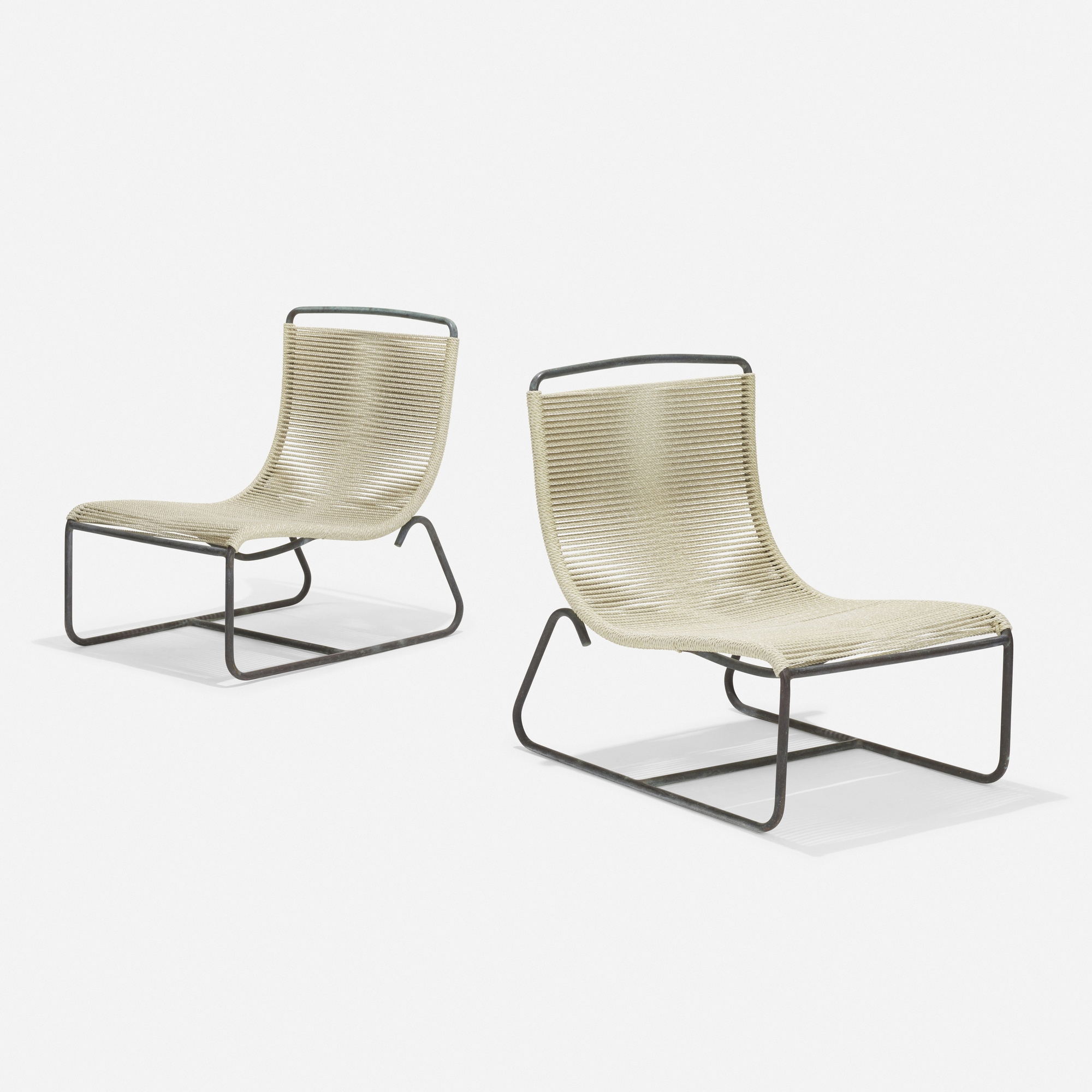 Walter Lamb | Sleigh chairs model C-5720, pair | MutualArt