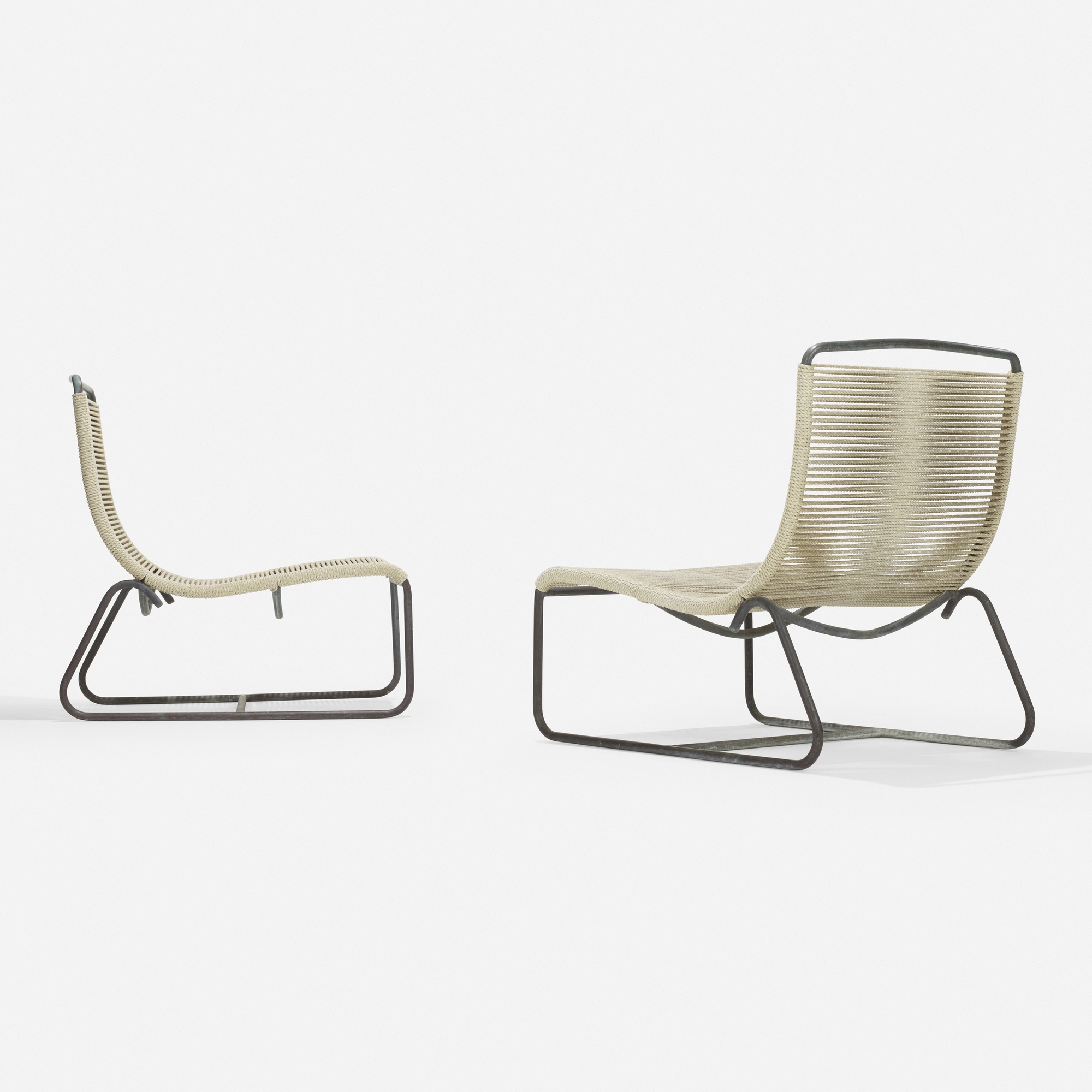 Walter Lamb | Sleigh chairs model C-5720, pair | MutualArt