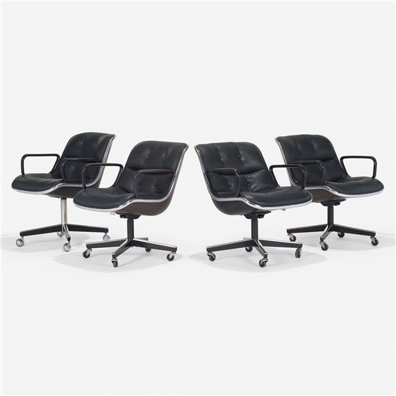 Charles Cecil‏ Pollock | Executive chairs, set of four (Circa 1978 ...