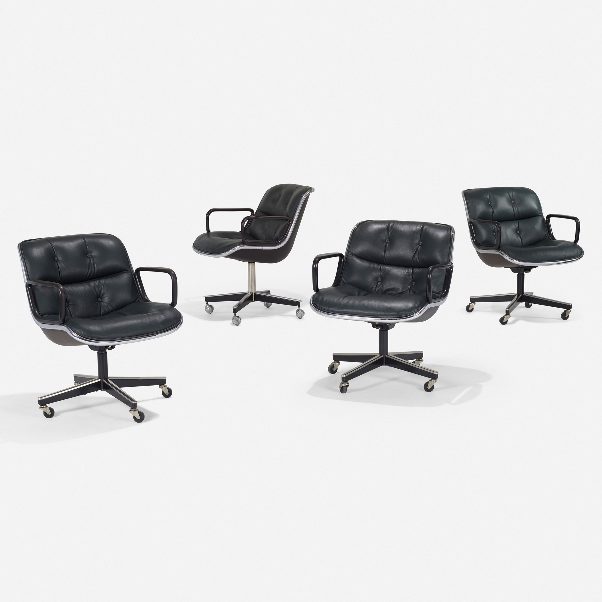 Charles Cecil‏ Pollock | Executive chairs, set of four (Circa 1978 ...