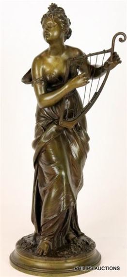 Albert-Ernest Carrier-Belleuse | Depicting a classically draped nymph ...