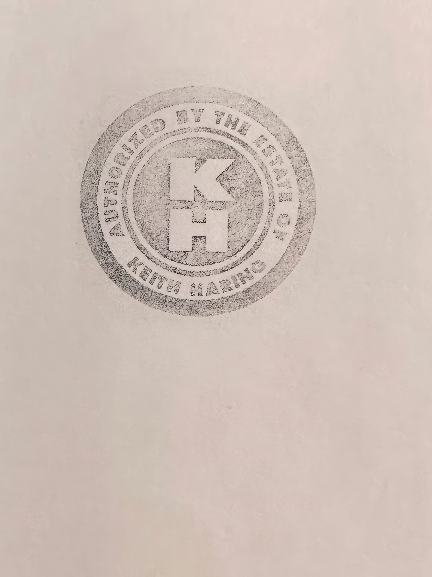 Keith Haring | Keith Haring (after), drawing in black and red ink on ...