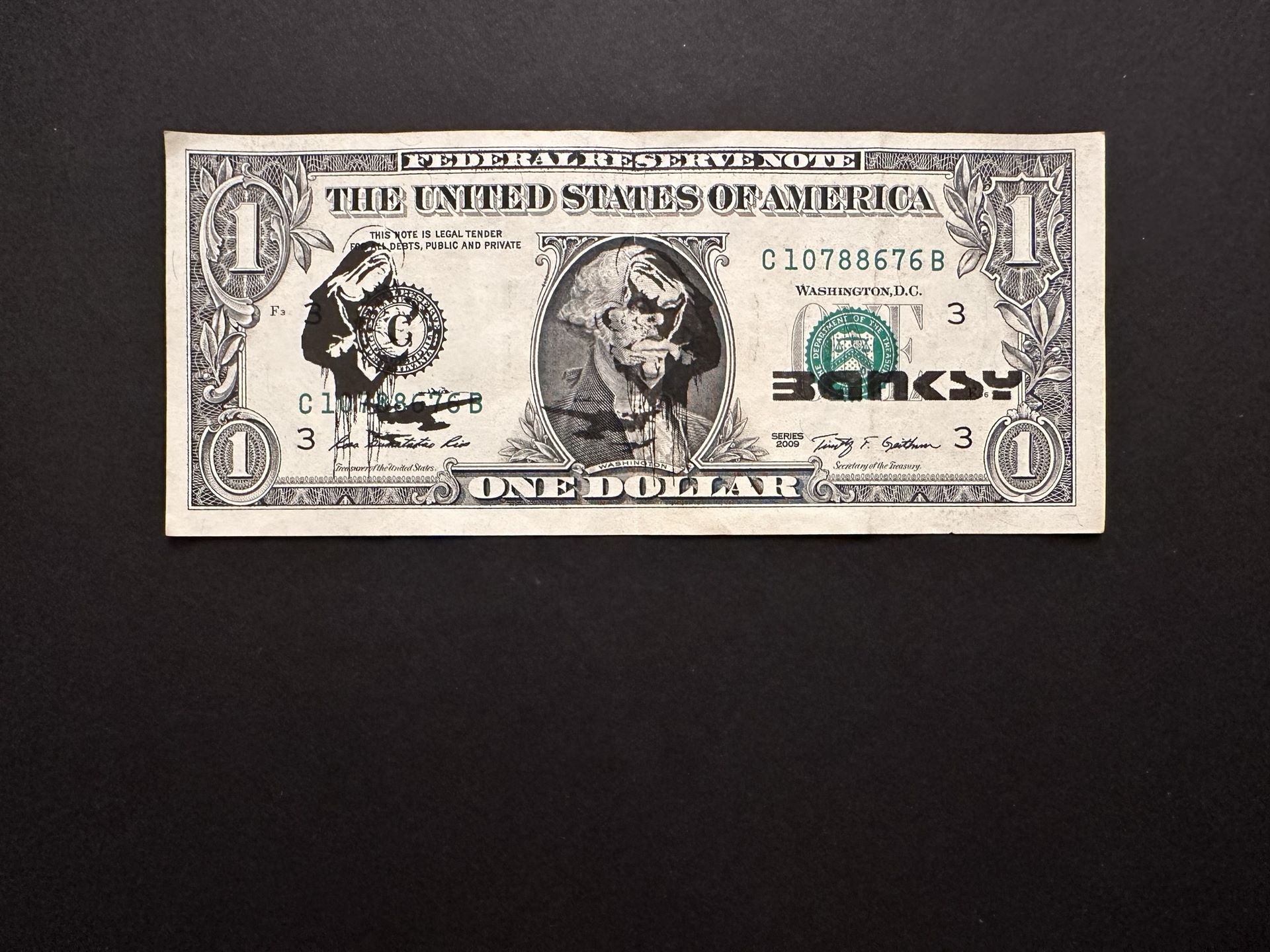 Banksy | Banksy (According to), Toxic Mary, black ink stencil on a 1 ...