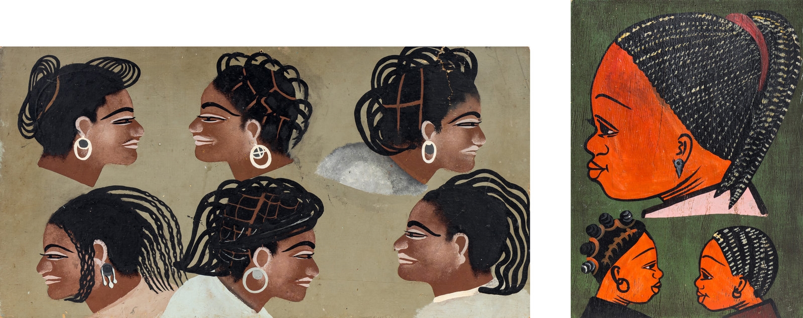 West African School | West African Hair Salon Signs (two works) | MutualArt