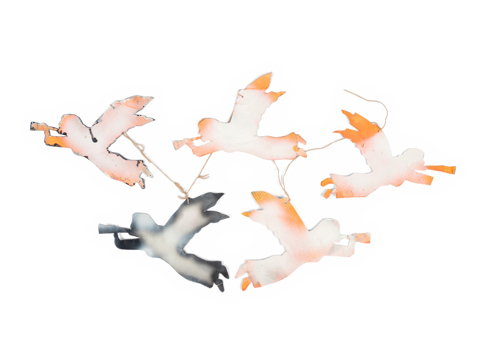 Myrtice West | A Group of Four Hanging Angels and an Angel Mobile ...