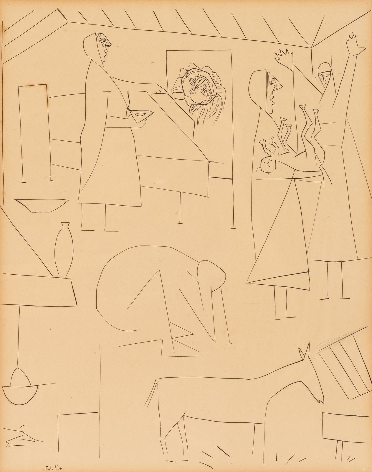 Pablo Picasso | Naissance Du Petit Centaure from Dos Contes (1947 ...