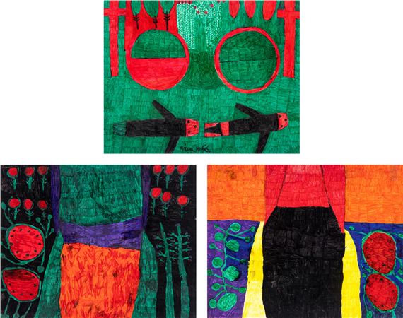 Willie White | Untitled (Prehistoric Animals) | MutualArt