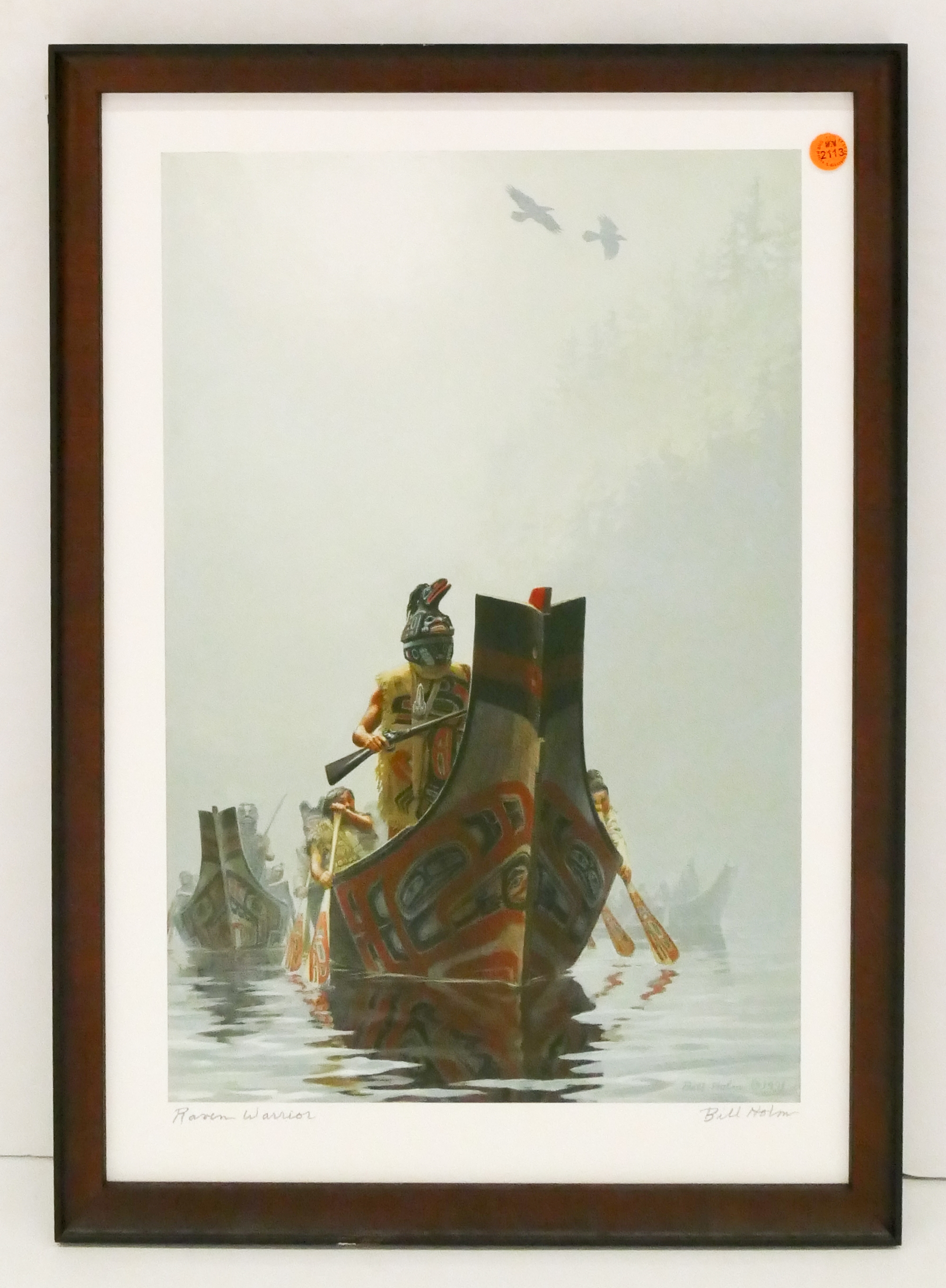 Bill Holm | Bill Holm ''Raven Warrior'' Signed Print Framed 24''x17 ...