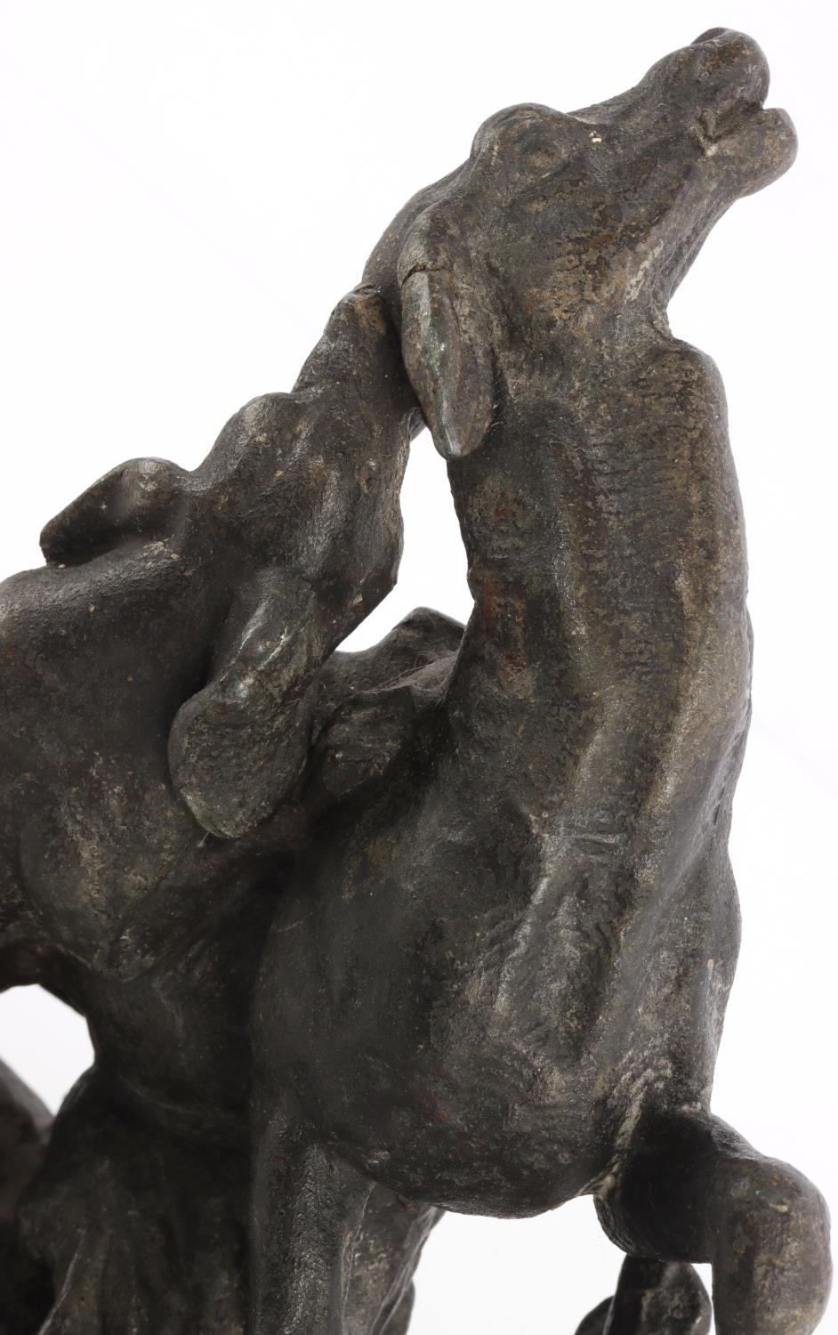 Auguste-Louis Dion | SPELTER SCULPTURE OF DEER HUNT | MutualArt