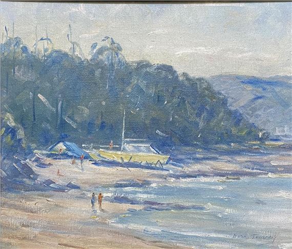 Dora Toovey | The Wrecked Tri-amaran, Balmoral or Corner of the Beach ...