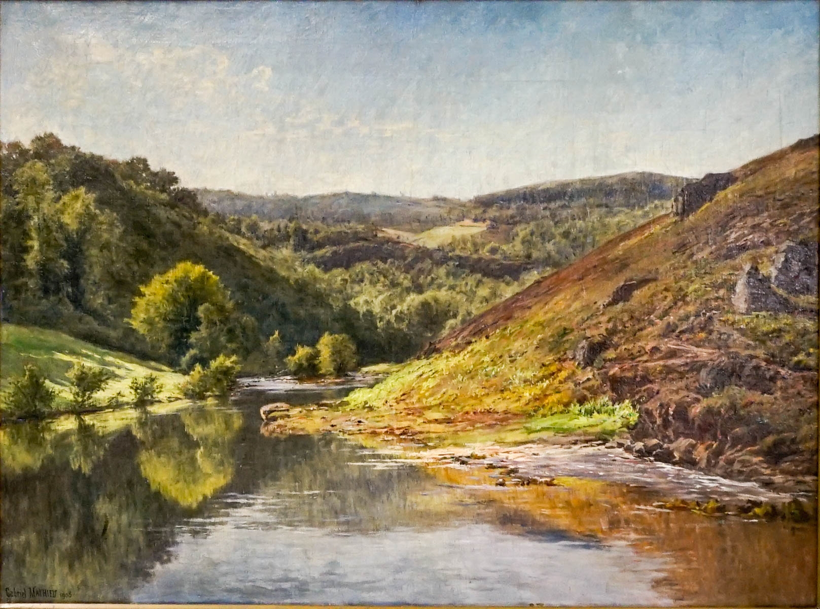 Gabriel Mathieu | Gabriel Mathieu Large Original Oil Painting (1843 ...