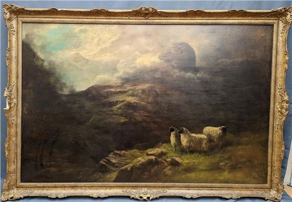 John Bucknell Russell | Sheep in a Highland landscape (1819) | MutualArt