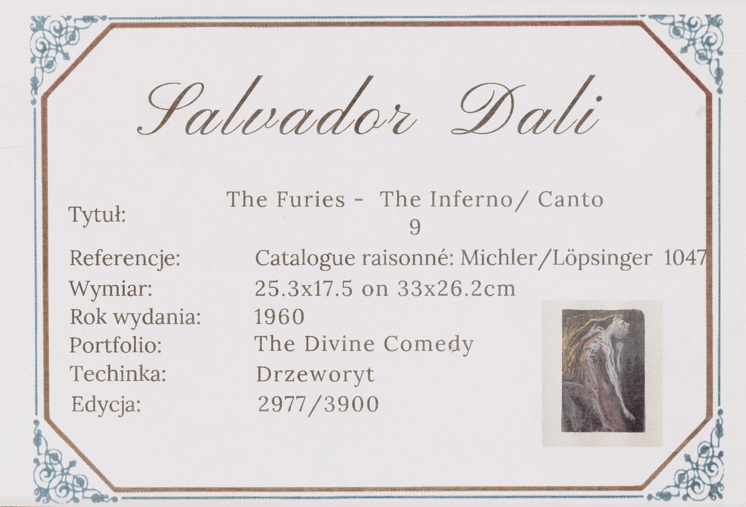 Salvador Dalí | Inferno (1959 - 1963) | MutualArt